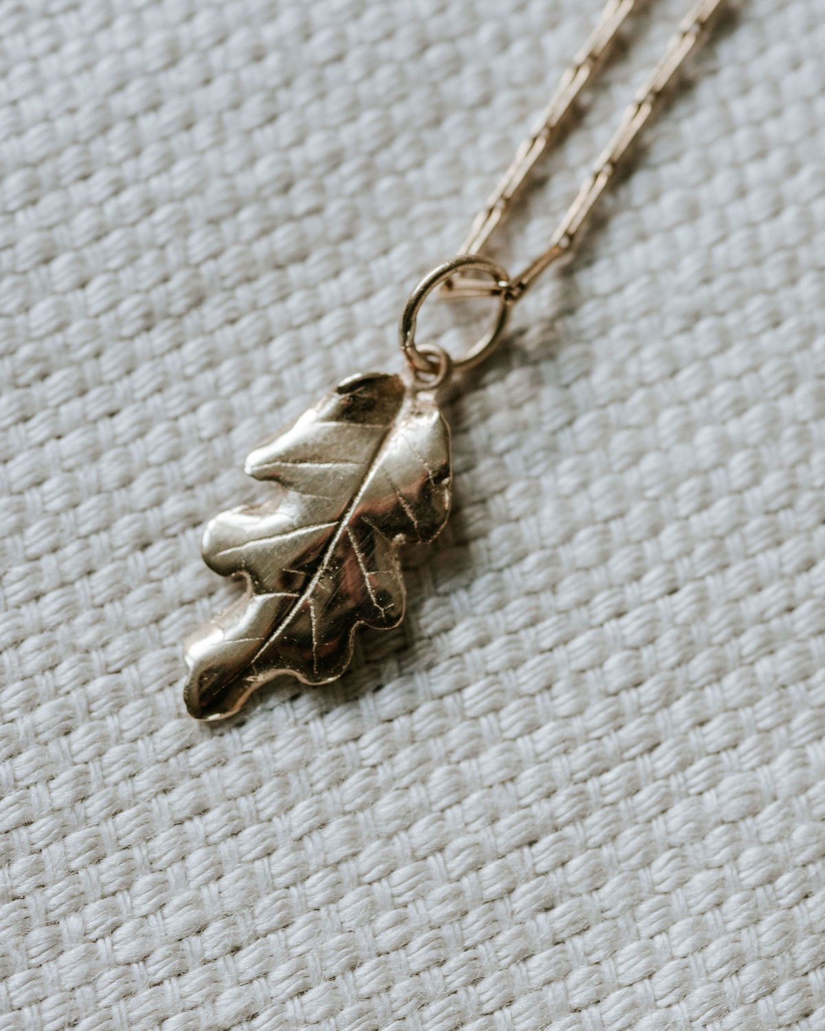Mini Oak Leaf - Gold Necklace– Fired Rose Jewellery